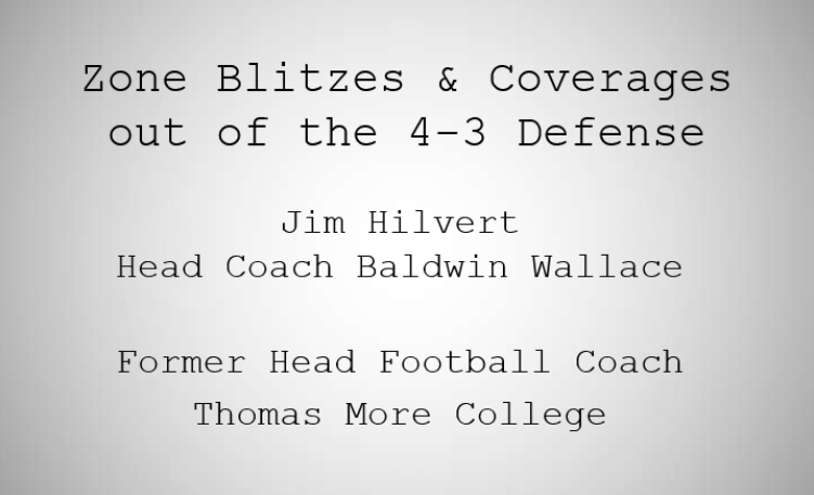Zone Blitzes and Coverages out of the 4-3 - Football Toolbox