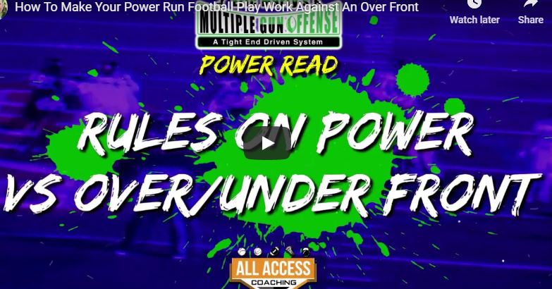 How To Make Your Power Run Football Play Work Against An Over Front ...