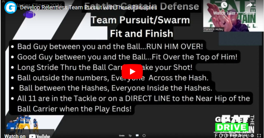 Teach Your Defense to Be Relentless in Their Pursuit - Football Toolbox