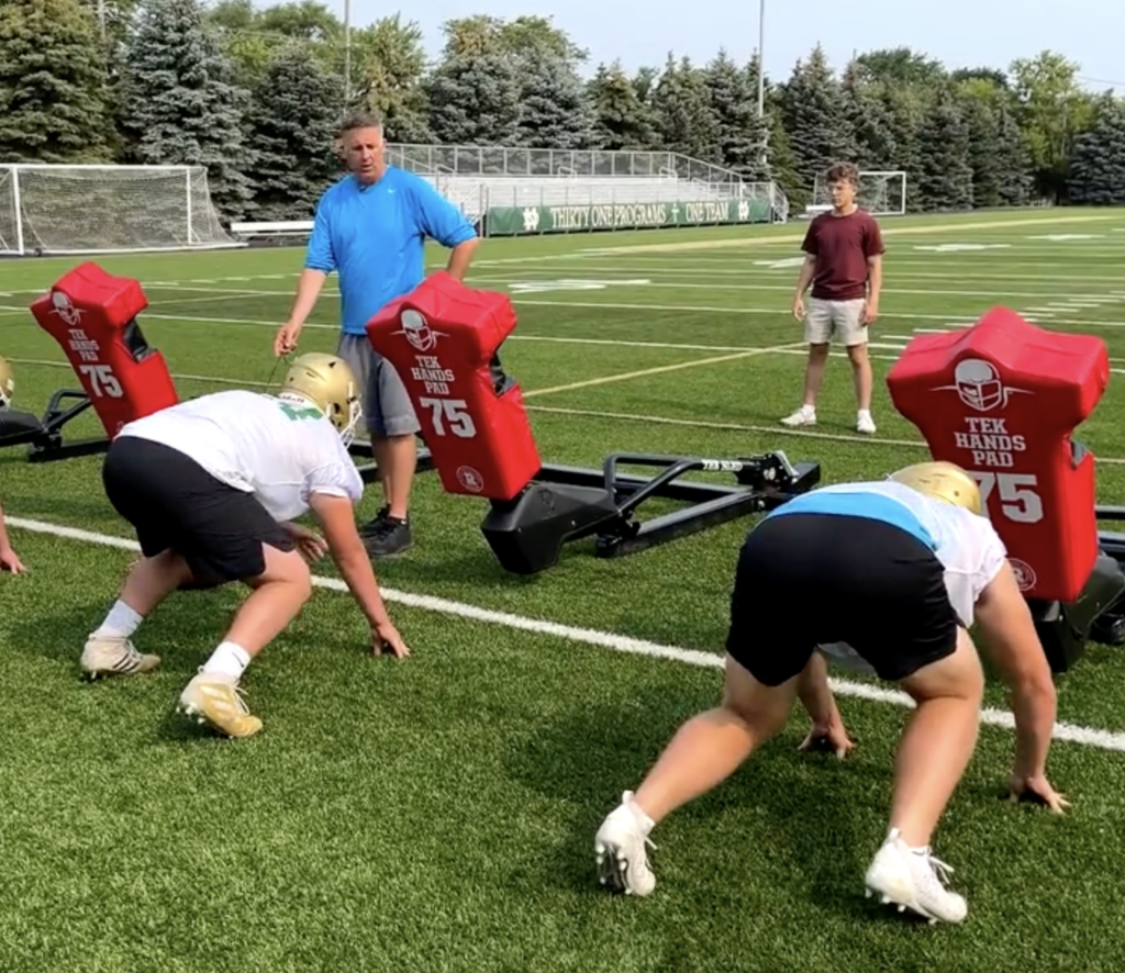 D-Line Visual Key Rip Through Drill - Football Toolbox