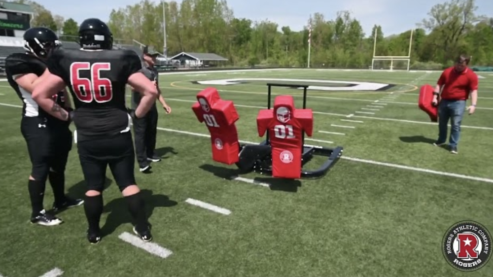 Drive Zone Blocking Working to Linebacker Drill - Football Toolbox