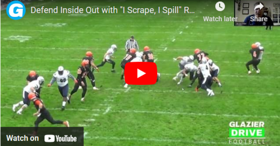 Defend Inside Out with "I Scrape, I Spill" Run Fits - Football Toolbox