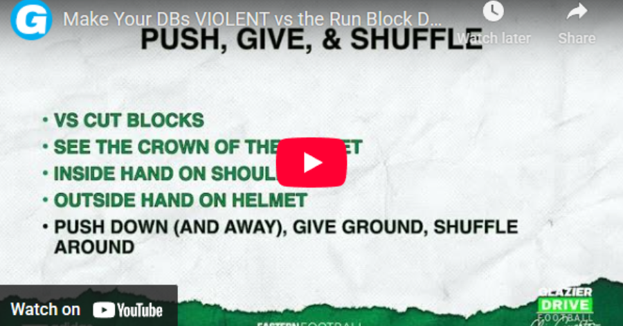 Make Your DBs VIOLENT vs the Run Block Destruction & Tackling Drills ...